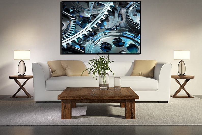 Mechanism Art Print Mechanism Décor Metal Decor Print Gears - Etsy