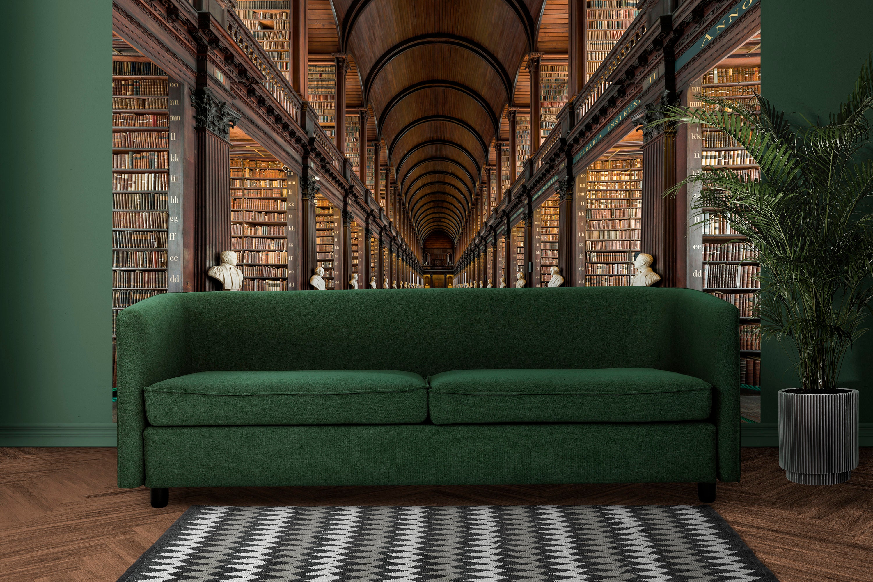 Vintage Library Wallpaper Reading Room Decor Books Library - Etsy