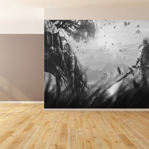 Zelda Gaming Art Wallpaper Breath of the Wild Wall Mural Peel and Stick ...