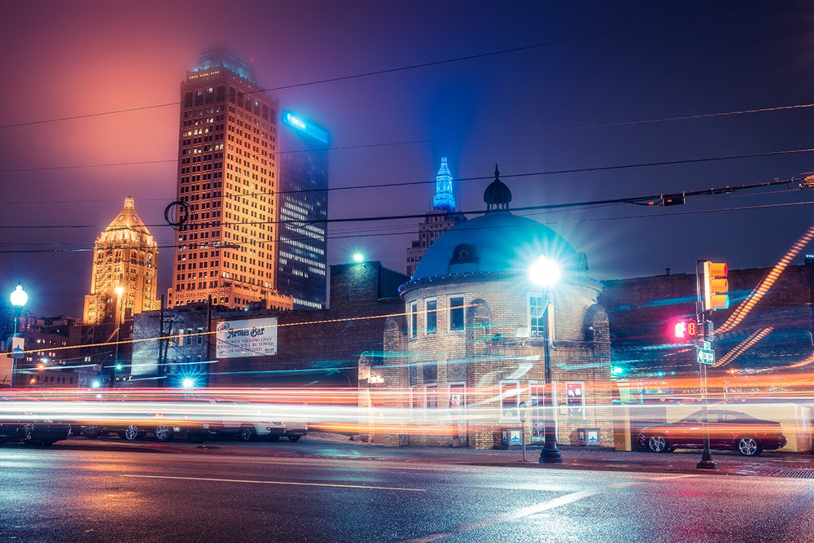 Downtown Tulsa Blue Dome Print, Photography Metallic Fine Art Print ...