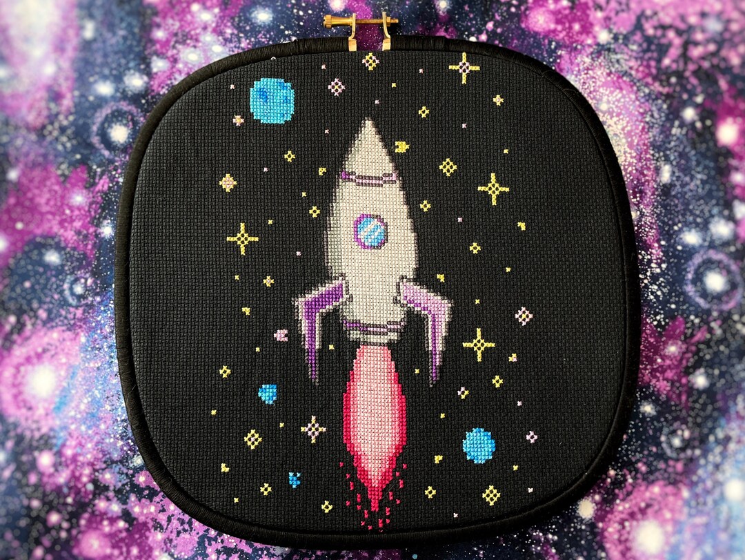 Pastel Rockets - Cross Stitch Pattern - Space Cross Stitch - Cute Cross ...