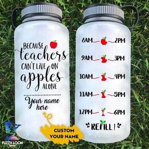 Motivational Teacher Water Bottle | Personalized 34oz Bottle - Etsy