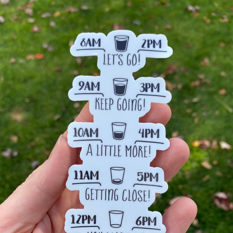 Water Bottle Tracker Decal - Etsy