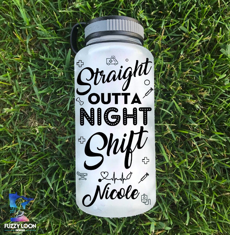 Night Shift Paramedic, Ambulance Crew Motivational Water Bottle - Etsy