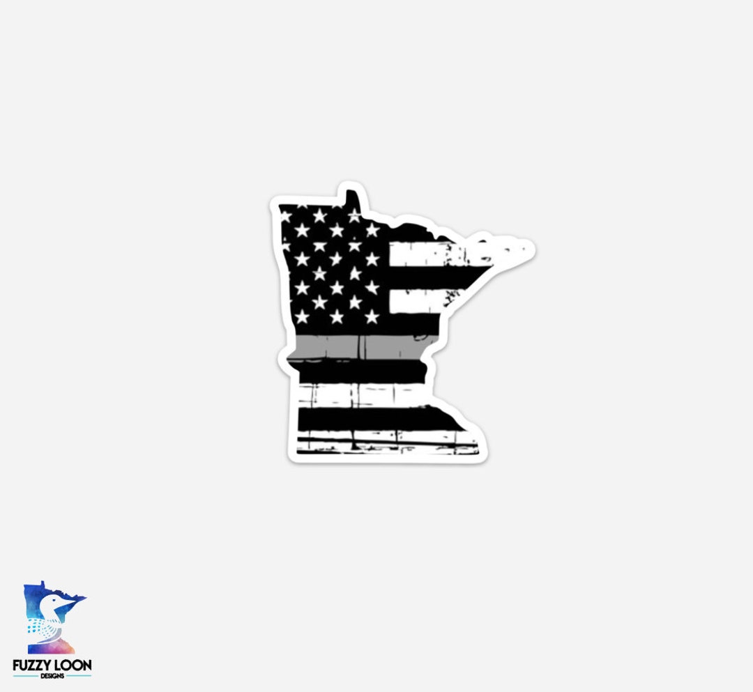 Minnesota Corrections Officer Sticker | Thin Grey Line Flag - Etsy.de