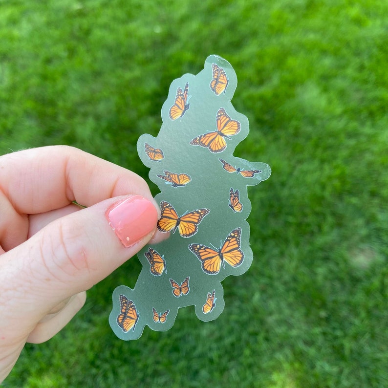Transparent Monarch Butterflies Sticker Laptop Sticker - Etsy