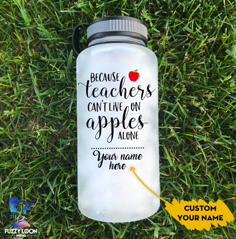 Motivational Teacher Water Bottle | Personalized 34oz Bottle - Etsy