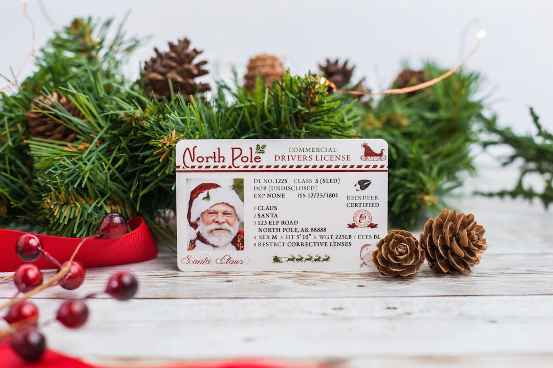 Santa's Lost Driver's License | Santa ID Card - Etsy