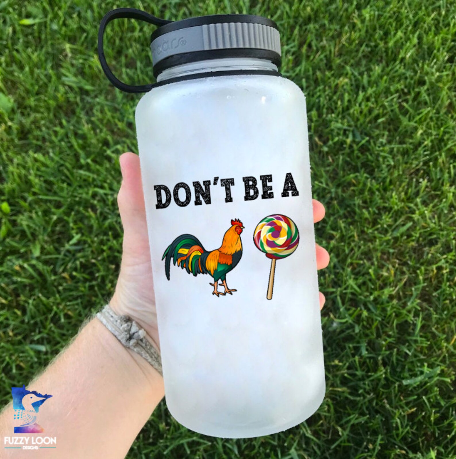 Don't Be A Cck Sucker Motivational Water Bottle | Etsy