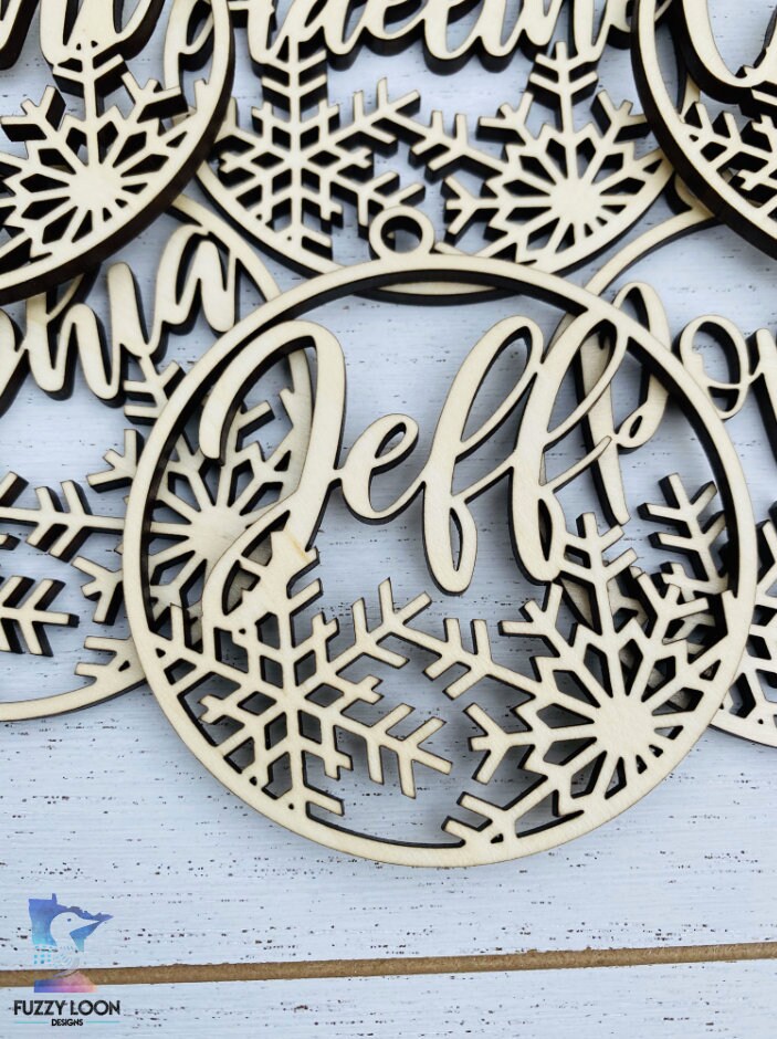 Personalized Snowflake Ornament - Etsy
