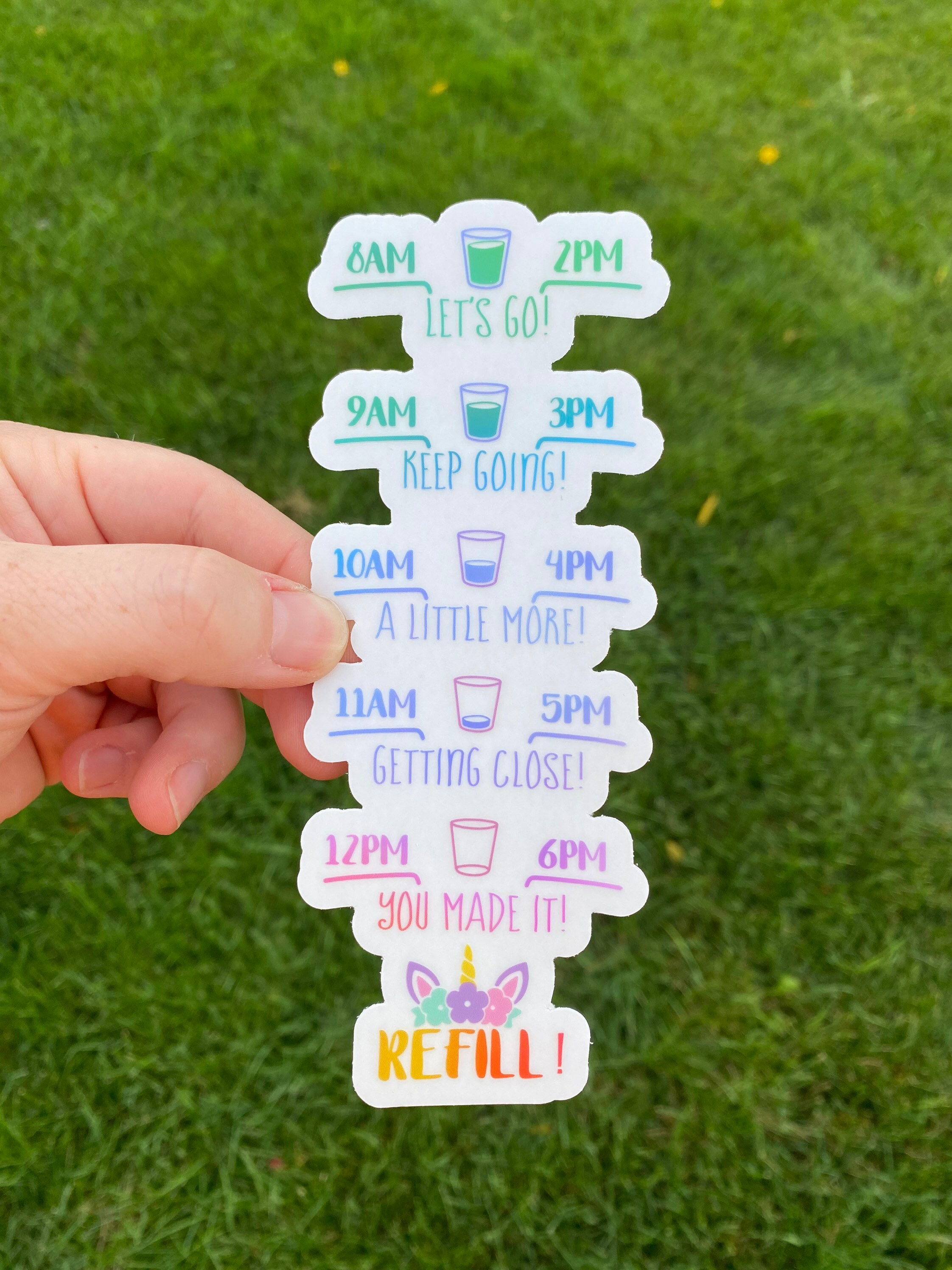 Water Bottle Tracker Decal Unicorn Suck It up Butter Cup - Etsy