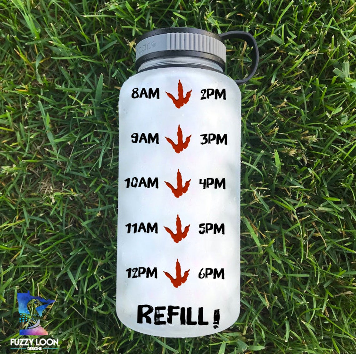 T-rex Motivational Water Bottle With Tracker Dinosaur Bottle - Etsy