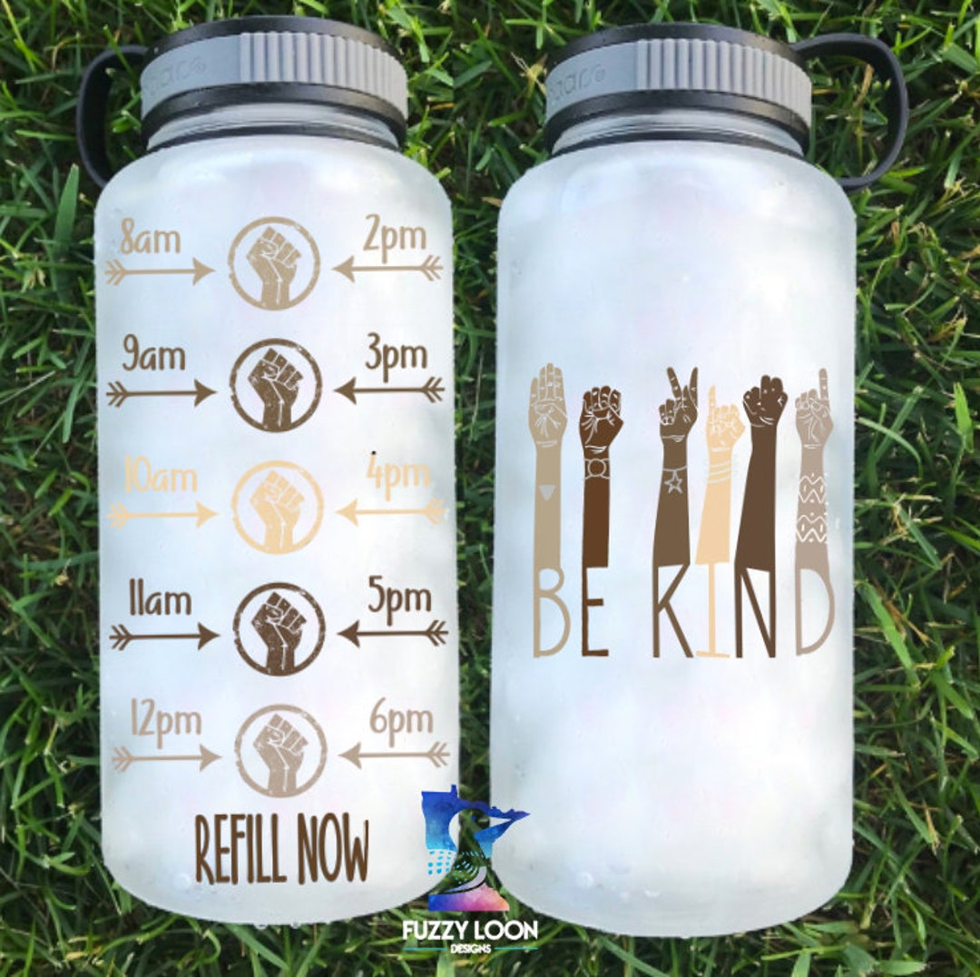 Be Kind Hands BLM Motivational Water Bottle - Etsy