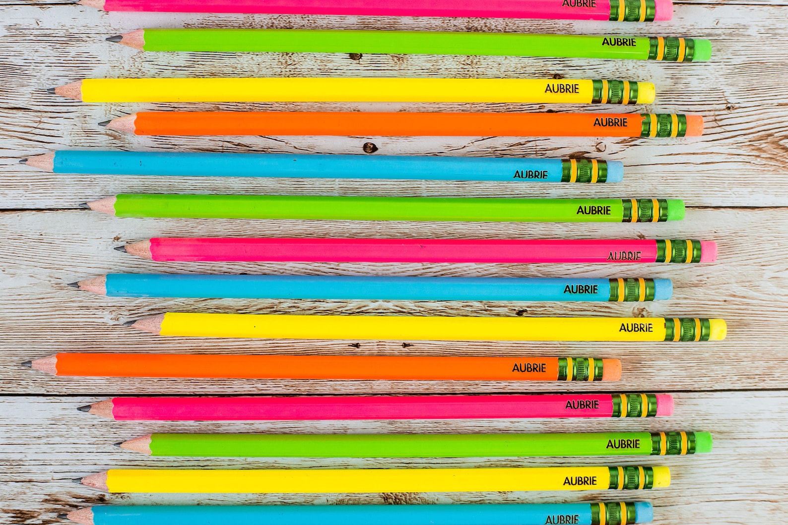 Neon Pencils Personalized 18 Pack Ticonderoga 2 - Etsy