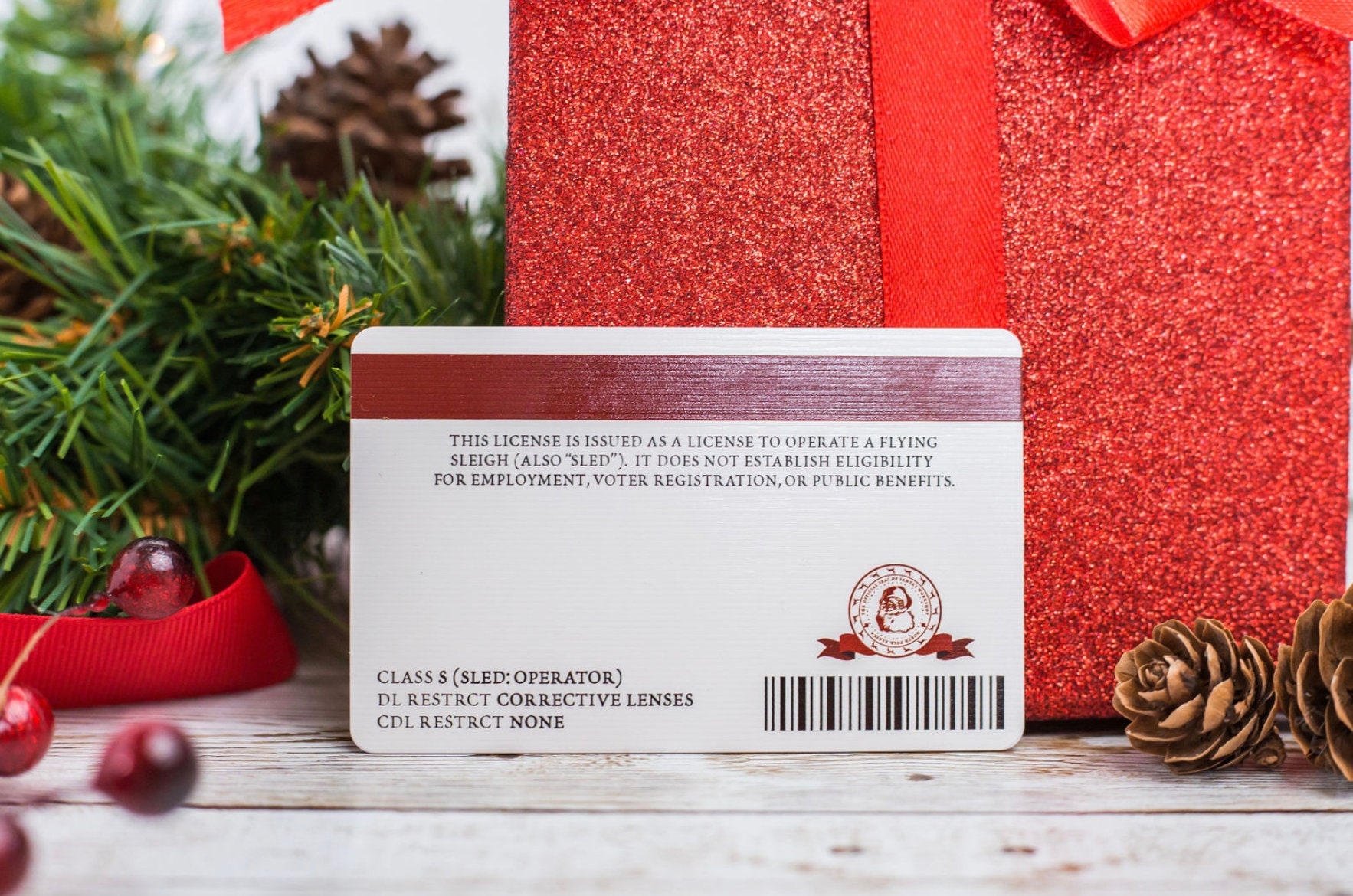 Santa's Lost Driver's License Santa ID Card - Etsy