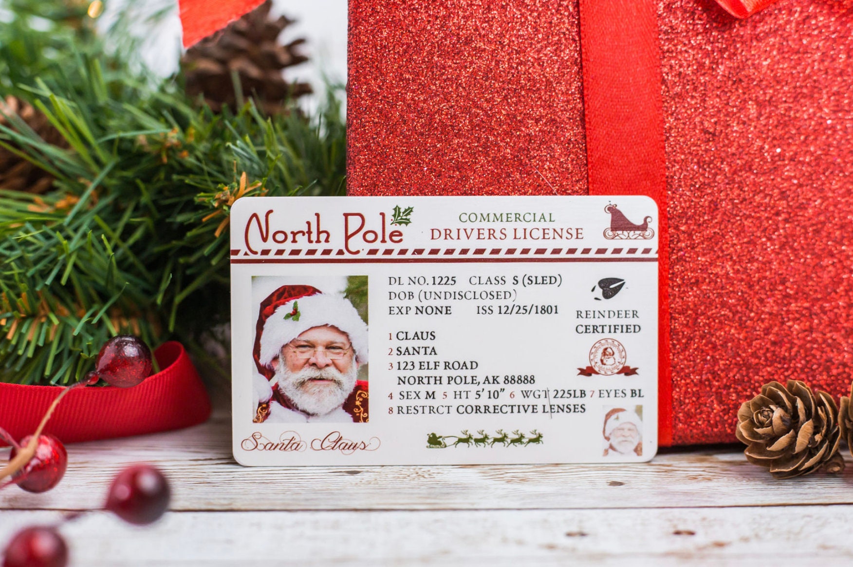 Santa's Lost Driver's License Santa ID Card - Etsy