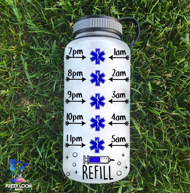 Night Shift Paramedic, Ambulance Crew Motivational Water Bottle - Etsy