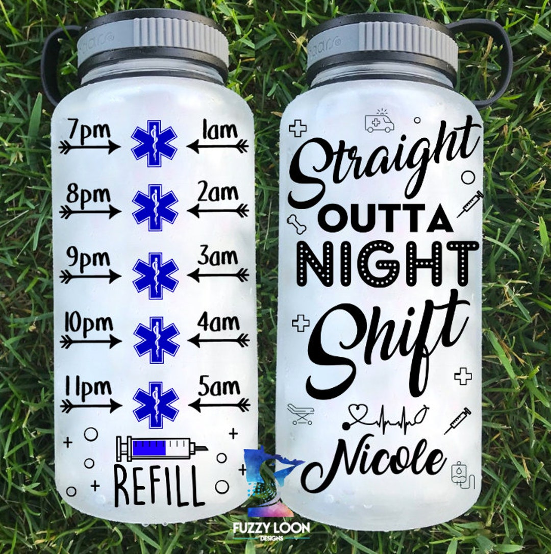 Night Shift Paramedic, Ambulance Crew Motivational Water Bottle - Etsy