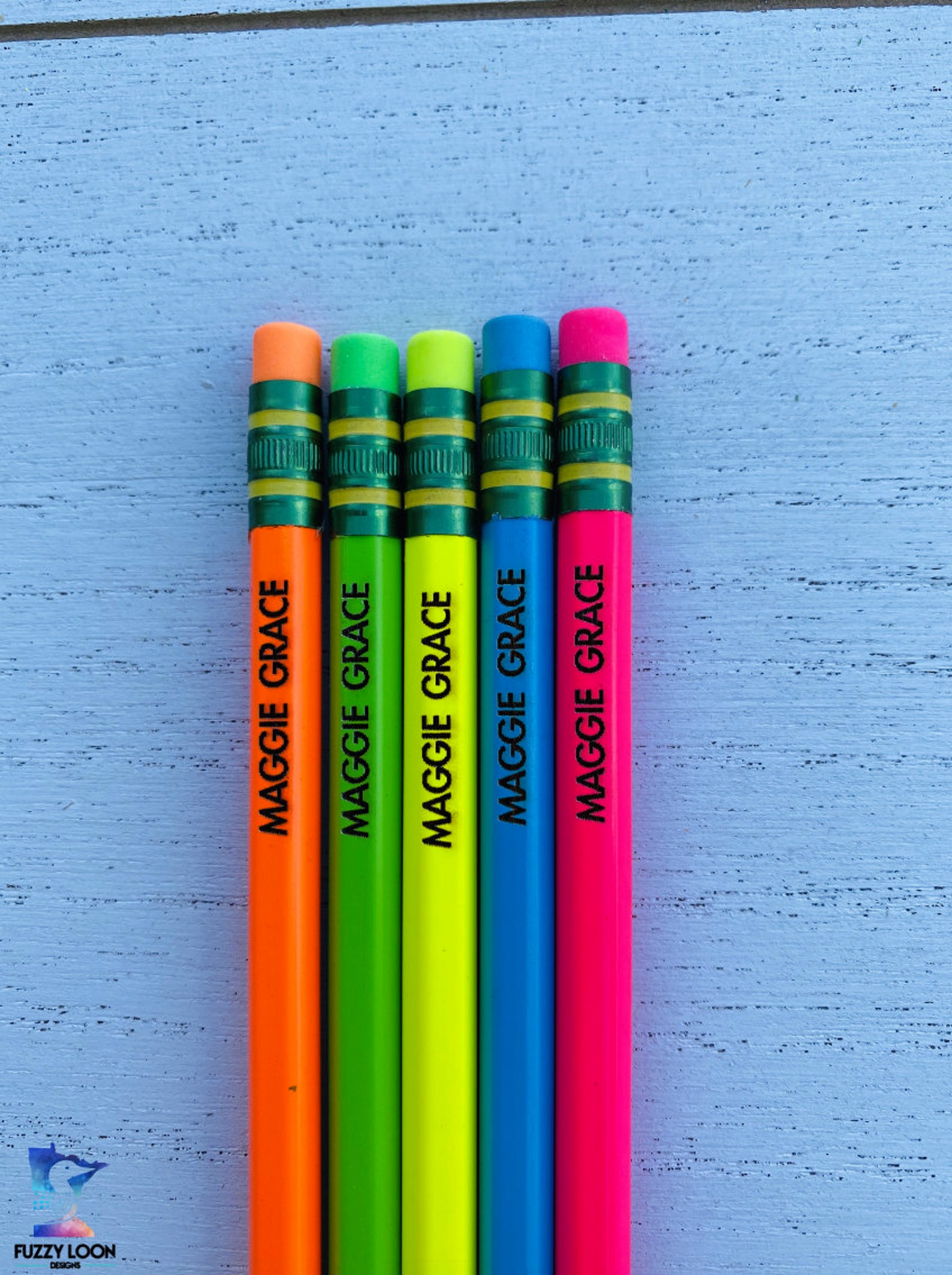 Personalized Neon Pencils 18 Pack Ticonderoga 2 | Etsy