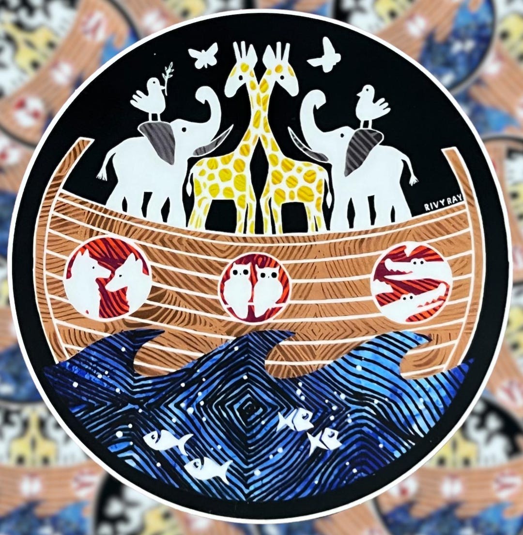 Noah's Ark Sticker - Etsy