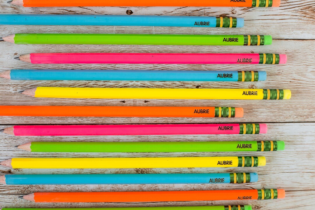 Neon Pencils Personalized | 18 Pack | Ticonderoga #2 - Etsy