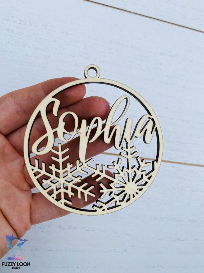 Personalized Snowflake Ornament - Etsy