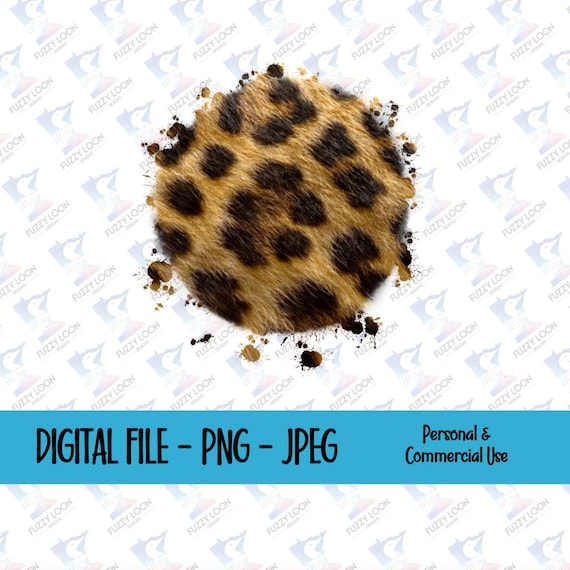 Leopard Print Splash Digital Download Sublimation Images | Etsy