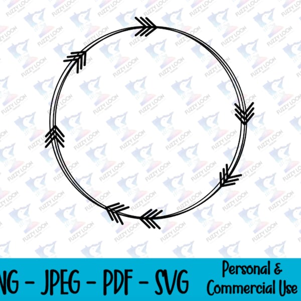 Arrow Circle Frame - Etsy