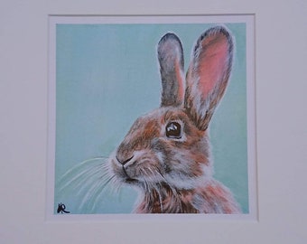 Rabbit painting | Etsy