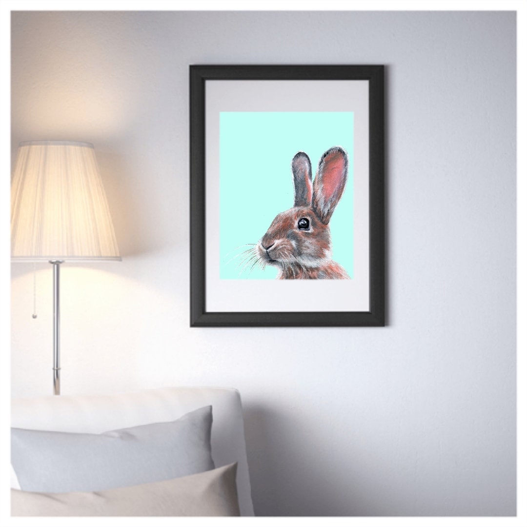 A4 Bunny Rabbit Print - Rabbit Print, Bunny Print, Brown Rabbit, Hare ...