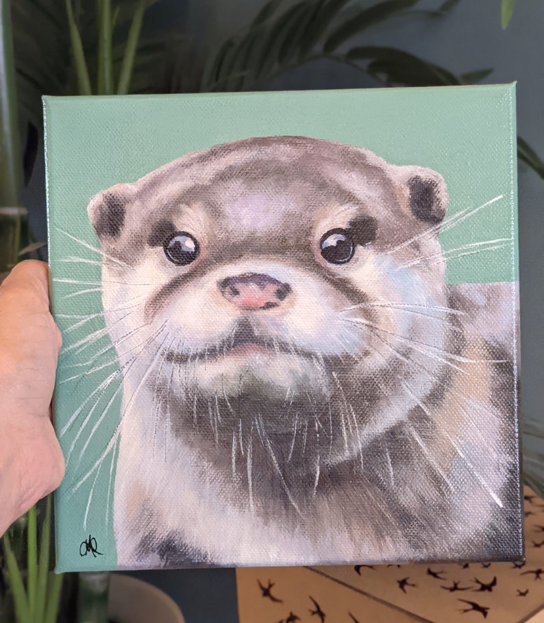 An Original 'otter' Painting - Otter, Otter Love, Otter Art, Otter ...