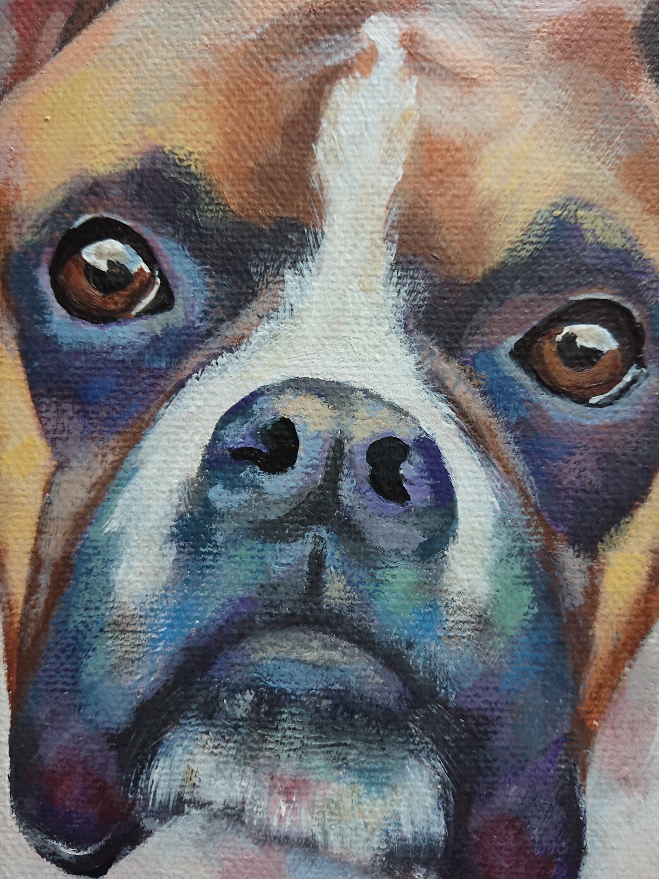 Original ‘boxer’ Canvas – Dog, Boxer, Dog Art, Dog Painting, Pet Art ...