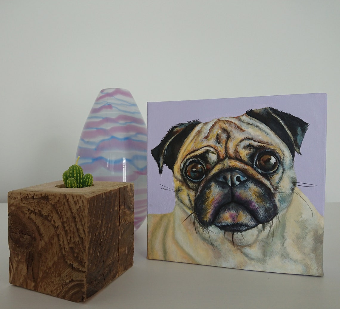 Pugalicious Pug Painting - Pug Art, Wall Art, Decor, Animal Art, Pet ...