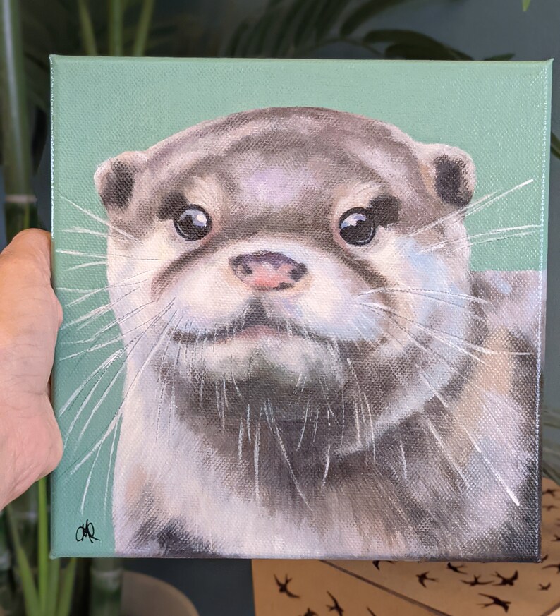 An Original 'otter' Painting - Otter, Otter Love, Otter Art, Otter ...