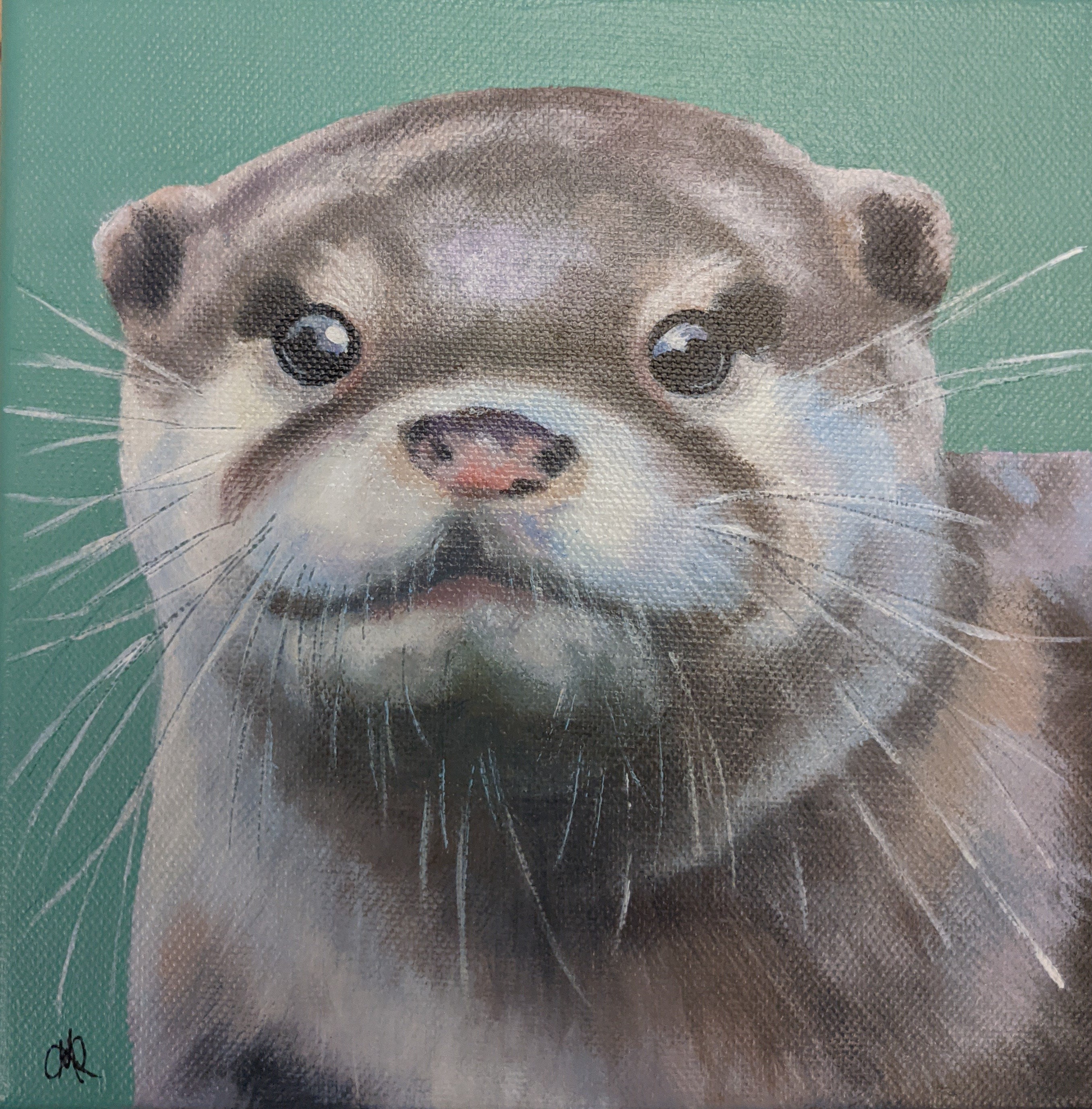 An Original 'otter' Painting - Otter, Otter Love, Otter Art, Otter ...