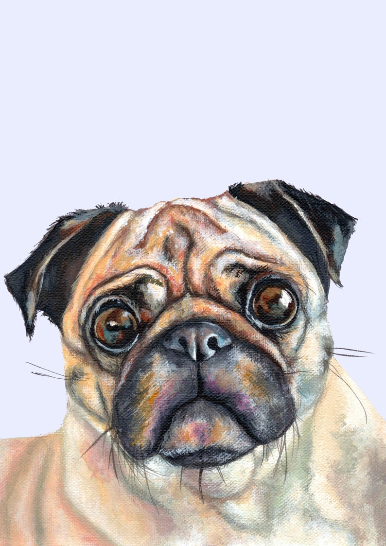 Pugalicious Pug A4 Print Pug Art, Wall Art, Decor, Animal Art, Pet ...