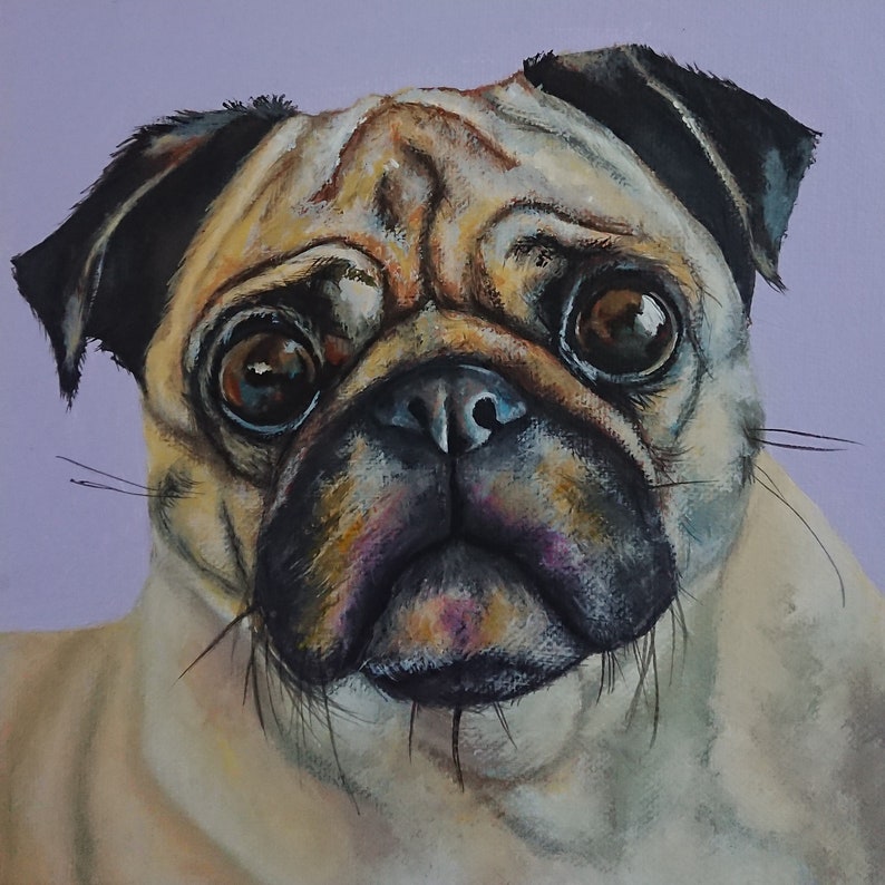 Pugalicious Pug Painting - Pug Art, Wall Art, Decor, Animal Art, Pet ...