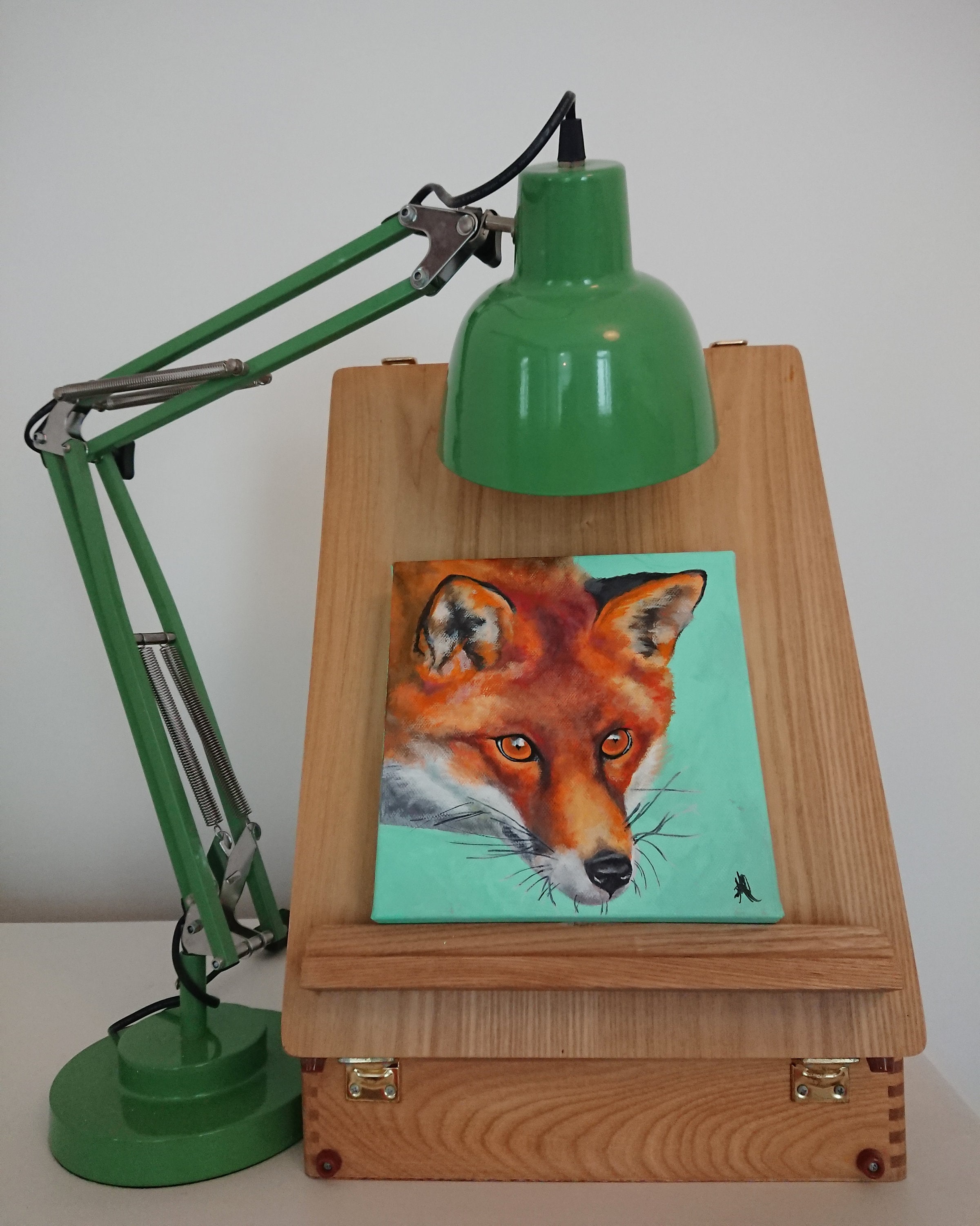 Original 'foxy Loxy' Canvas Fox Red Fox Fox Art - Etsy