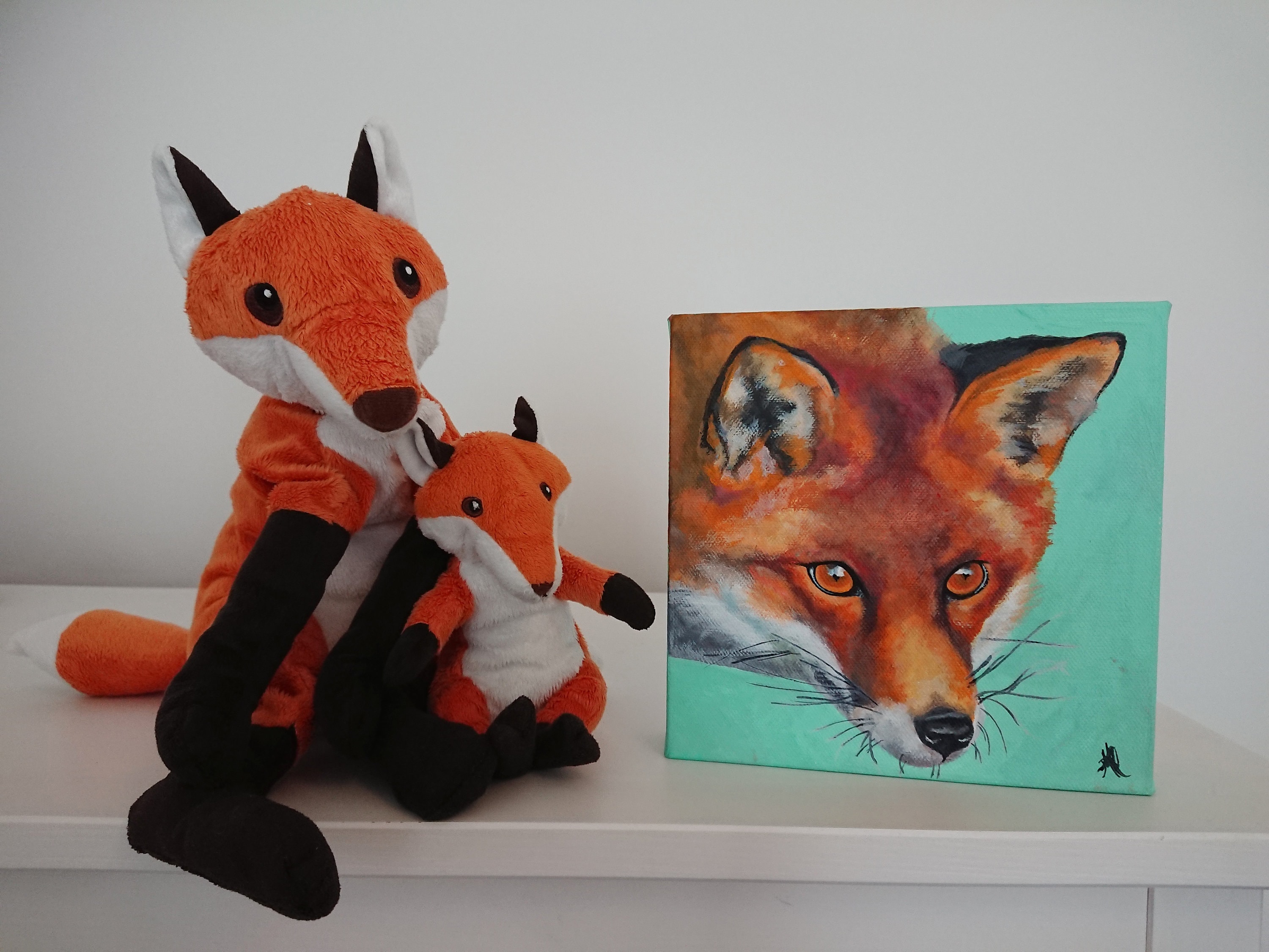 Original 'foxy Loxy' Canvas Fox Red Fox Fox Art - Etsy