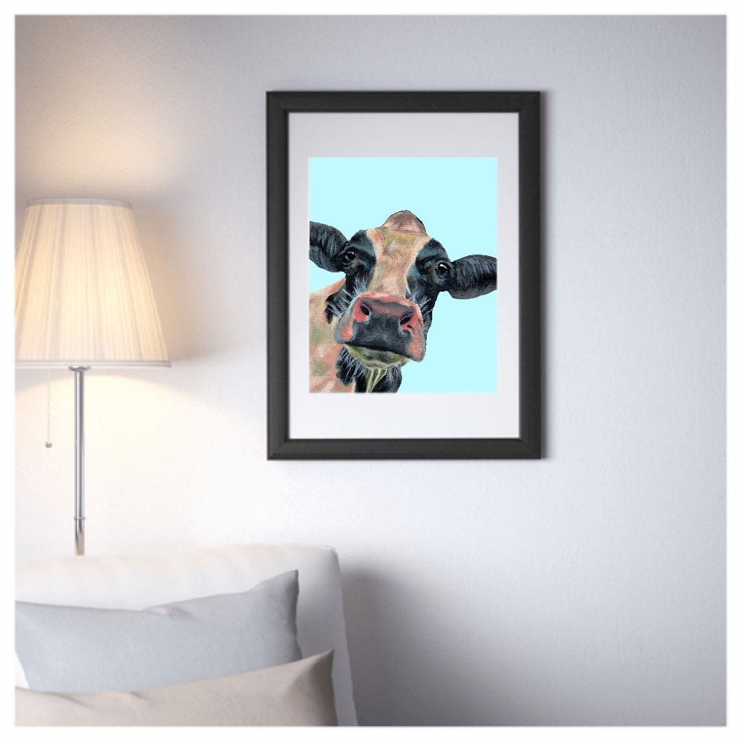 Black and White Cow Print - Cow Print, Cow Wall Art, Cow Decor, Farm ...