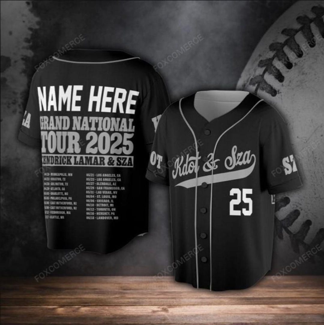 Kendrick Lamar & SZA Tour Baseball Jersey - Etsy