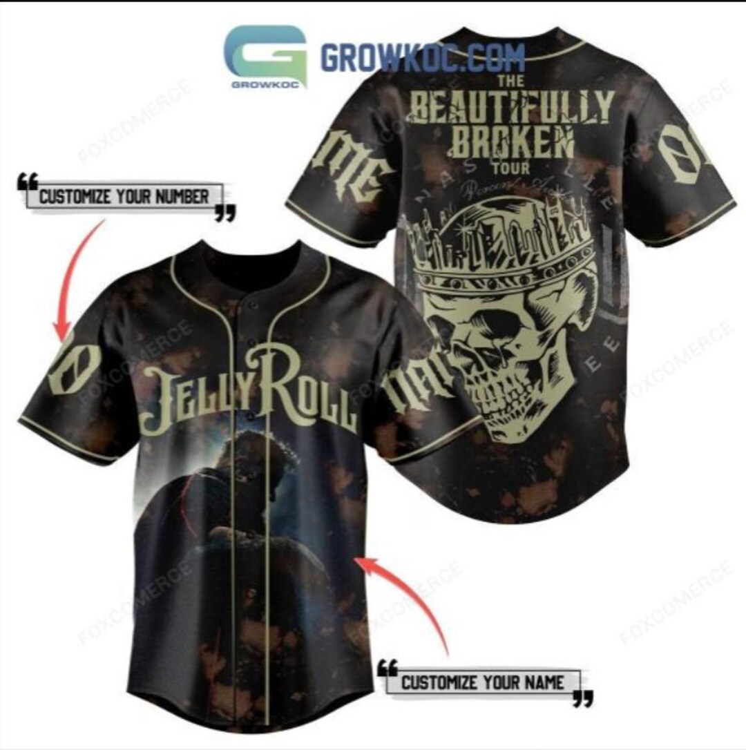 Jelly Roll the Beautifully Broken Tour Personalized Baseball Jersey - Etsy