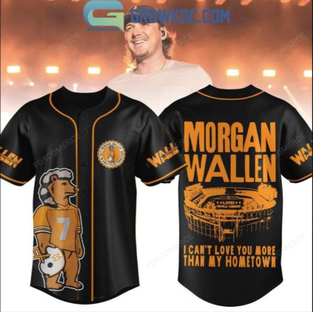 Tennessee Vols Morgan Wallen Home Performance Hometown Baseball Jersey ...