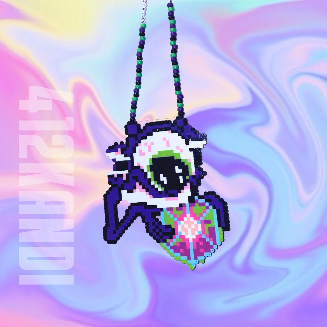 Subtronics Cyclops Tesseract Perler Kandi Necklace for Festivals and ...