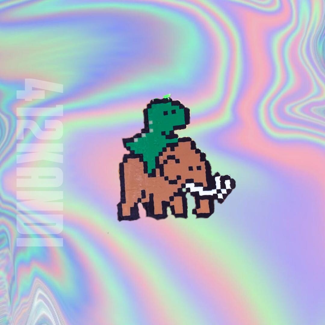 Wooli Excision Dinosaur Perler Kandi Necklace for Lost Lands, Music ...