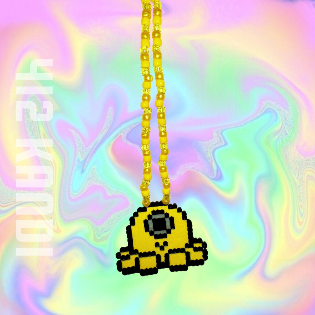 Subtronics Cyclops Octopus Glow in the Dark Plush Perler Kandi Necklace ...