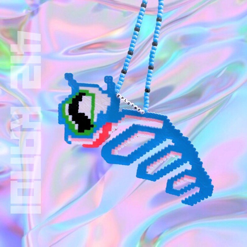 Subtronics Sploinky Dub Cyclops Art Perler Kandi Necklace for Raves and ...