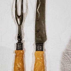 Landers Frary & Clark Celluloid Carving Set Fork and Knife Set - Etsy