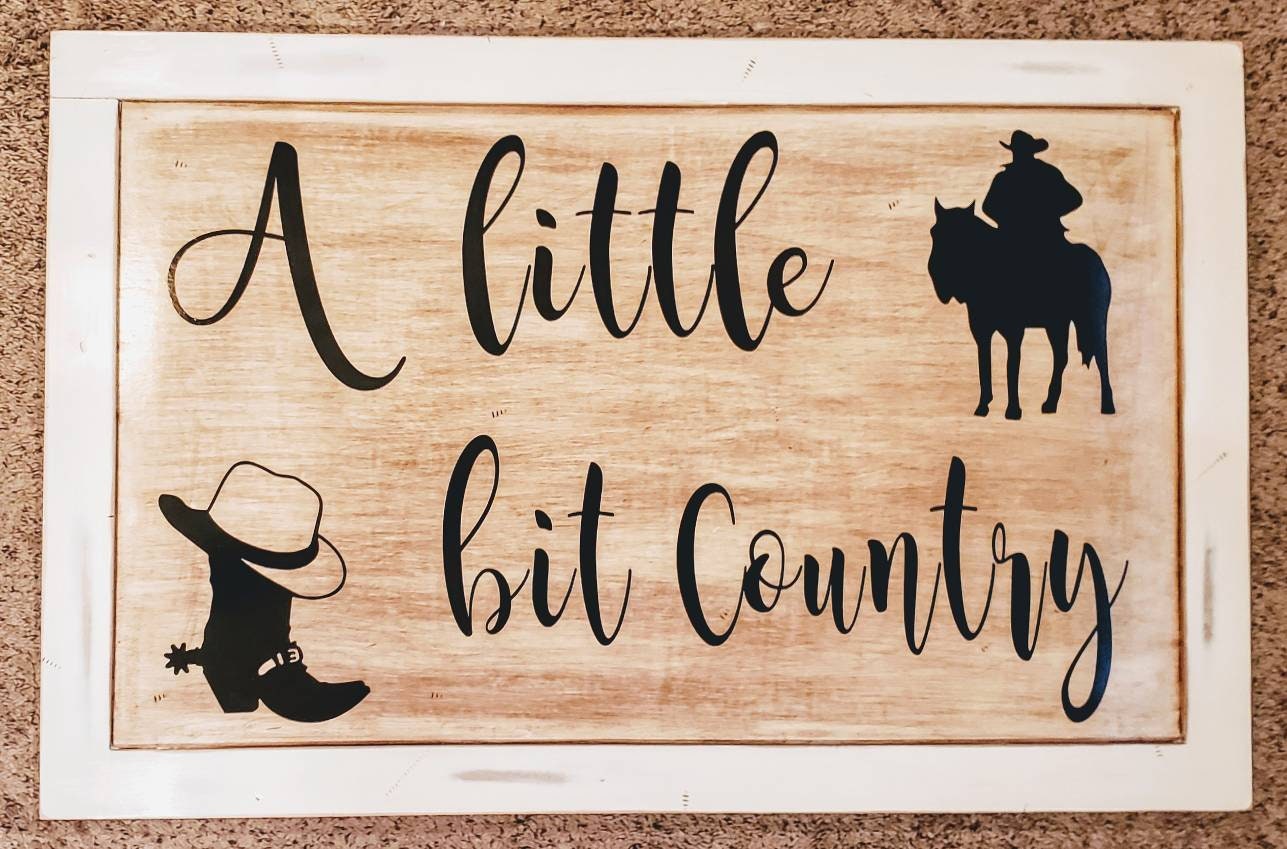 Large Cowboy Wall Sign. Horse Wall Decor Country Wall Sign. A Little ...