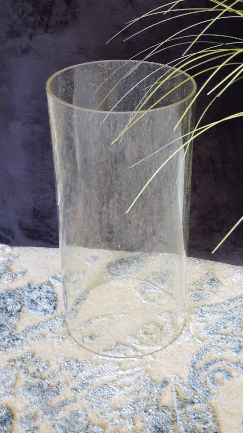 Large Bubble Glass Straight Cylinder Open Ended Glass Lamp - Etsy